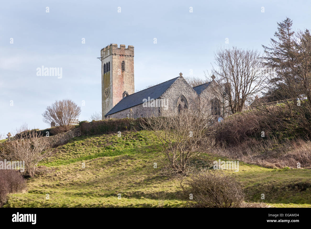Manorbier village hi-res stock photography and images - Alamy