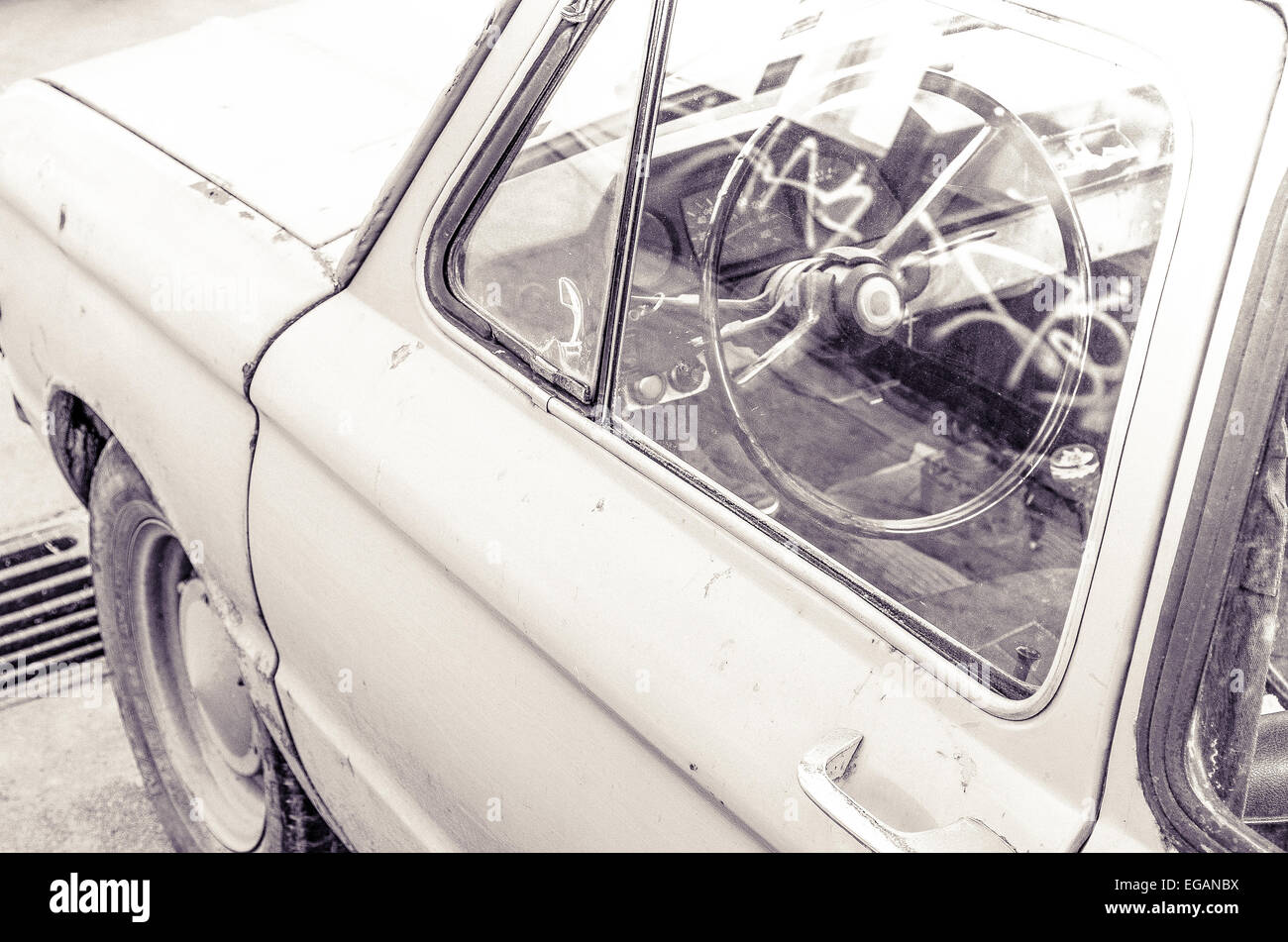 Retro car fragment - Processed with Grundge Black and White preset ...