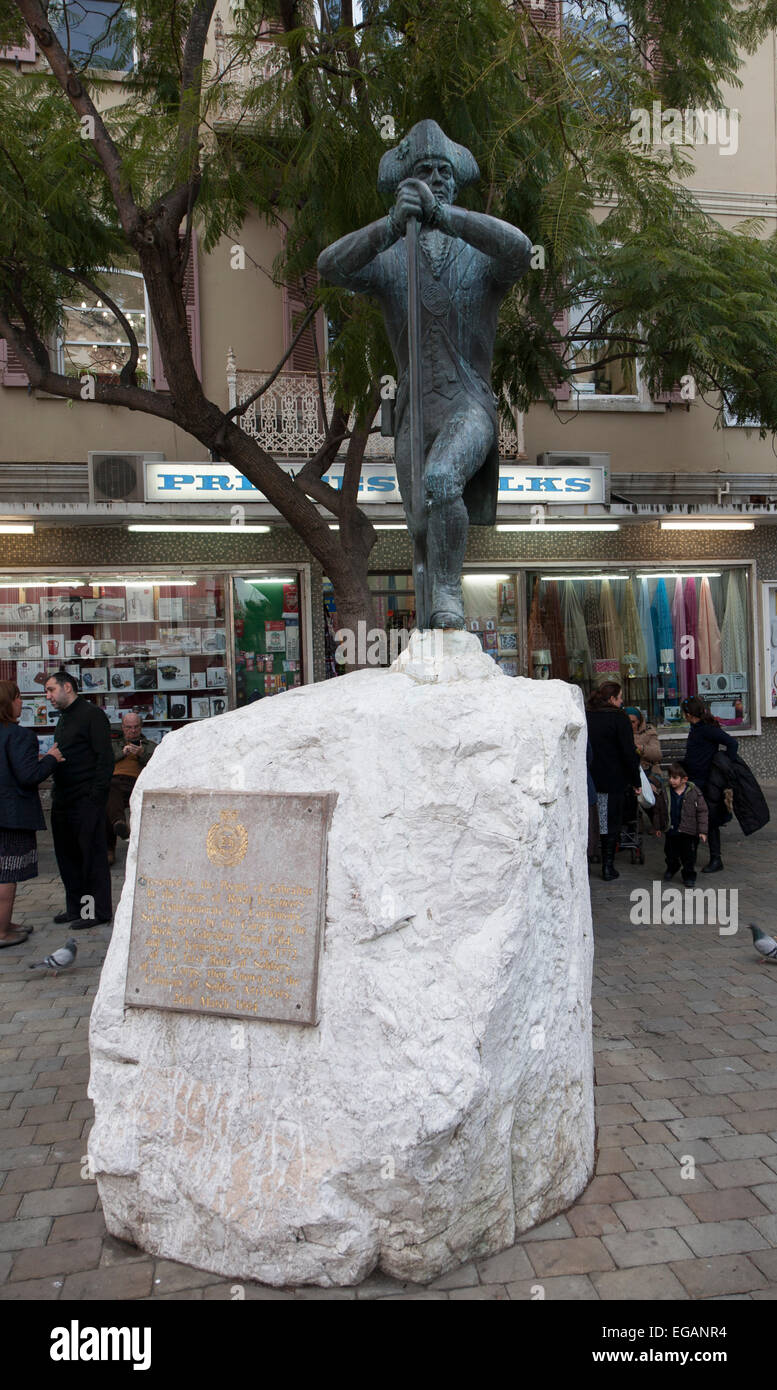 Statue of Admiral Lord Nelson in town centre, Gibraltar, Gibraltar ...