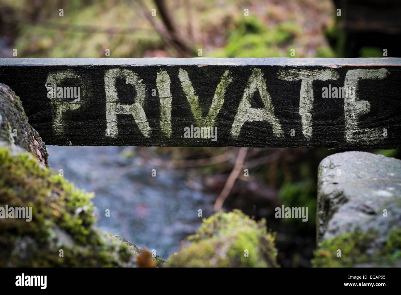 Wooden Private Sign Stock Photo - Alamy