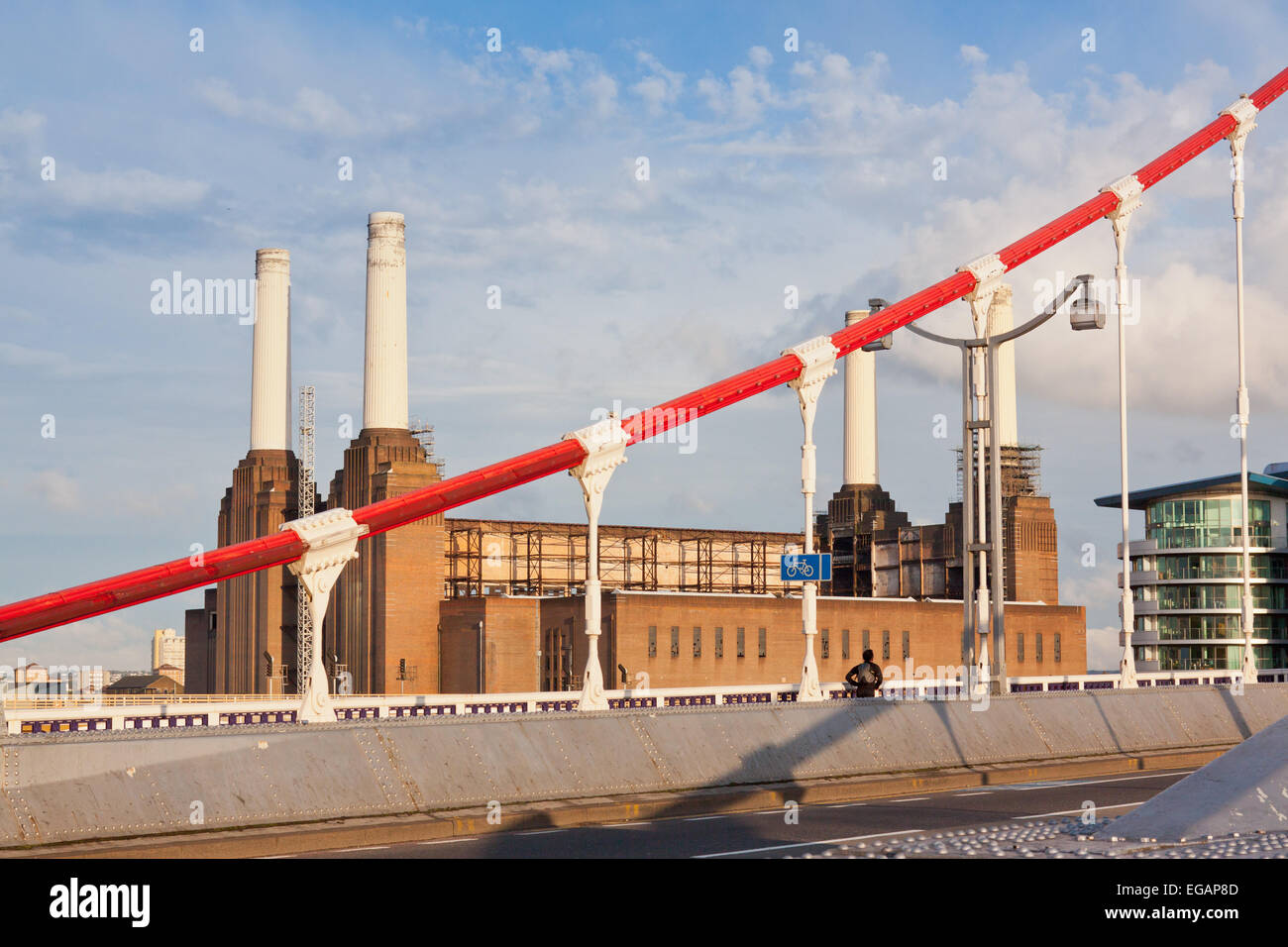 Chelsea Bridge and Battersea Power Station, London, England Stock Photo ...