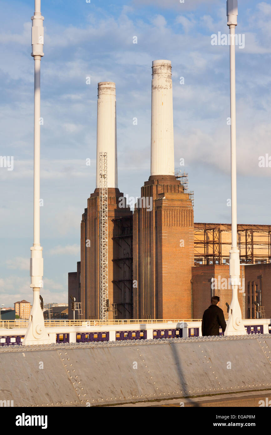 Chelsea Bridge and Battersea Power Station, London, England Stock Photo ...