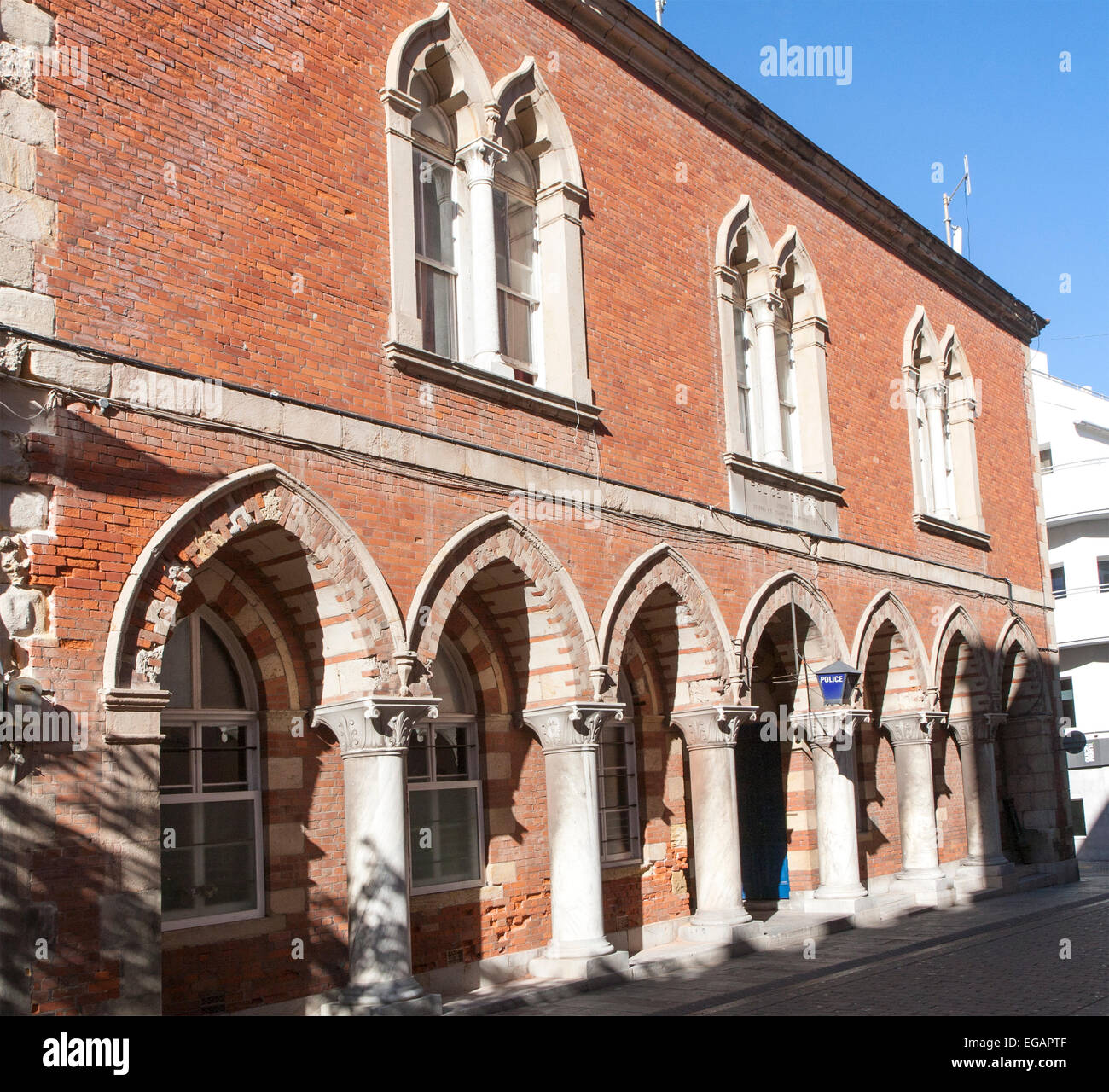 Victorian police station in irish town area of gibraltar hi-res stock ...