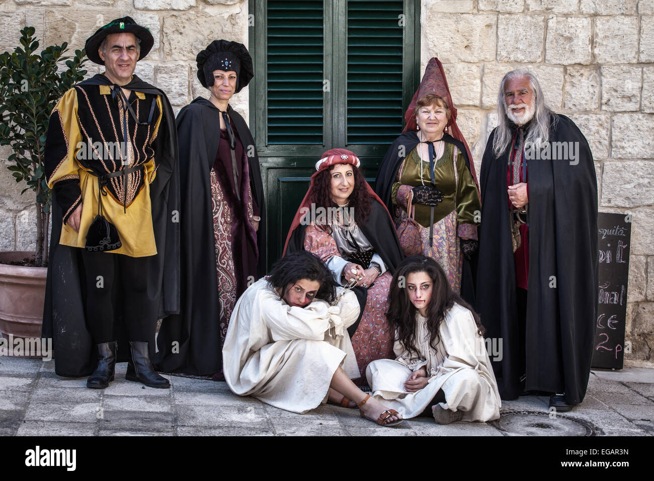 MDINA, MALTA - APR 13 - People in medieval costume taking part in the ...