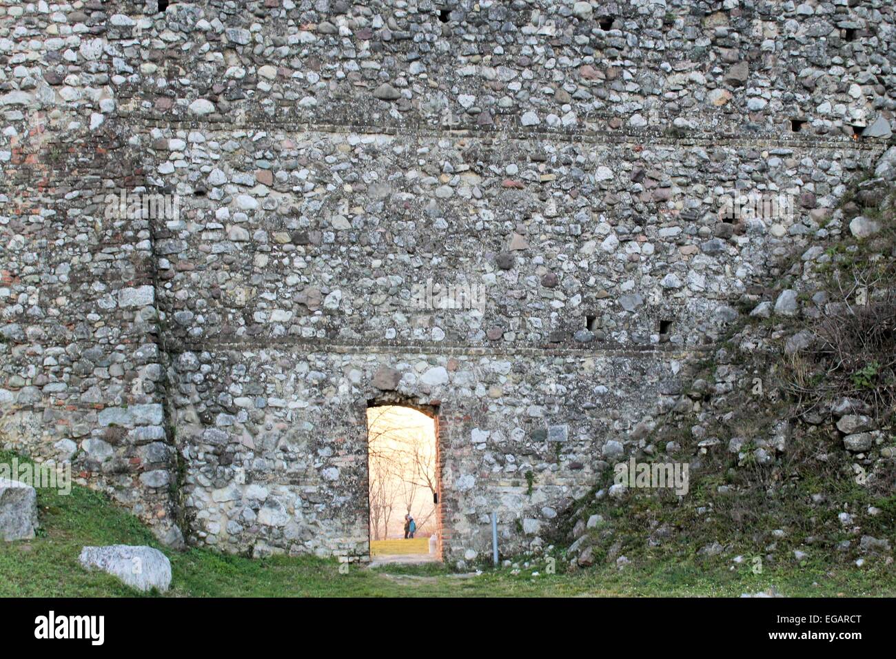 ancient defensive walls of Lonato, Brescia, Lombardy, Italy Stock Photo ...