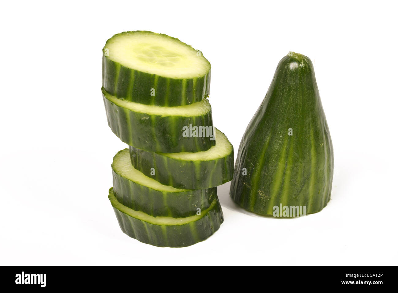 Stacked slices of cucumber Stock Photo - Alamy