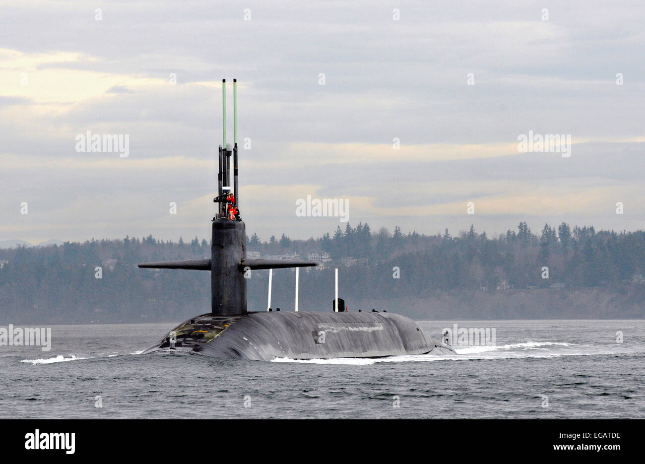 The US Navy Ohio-class ballistic missile submarine USS Henry M. Jackson ...
