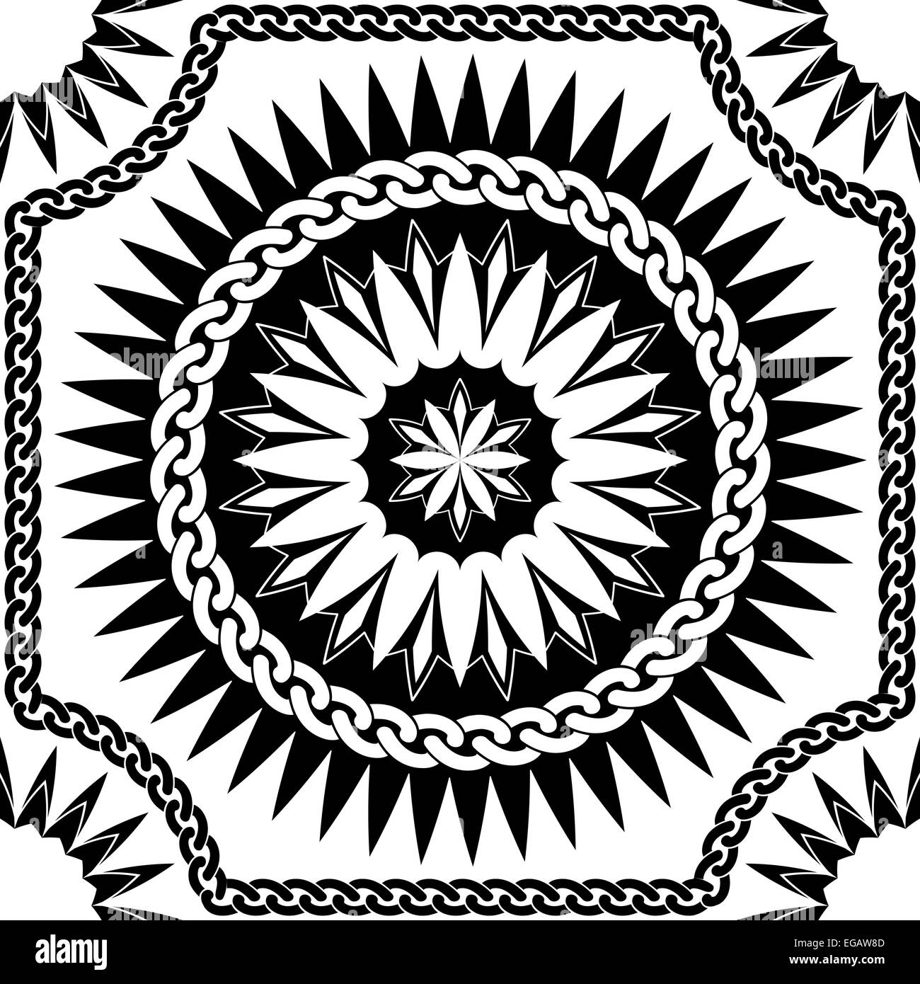 Vector seamless chain pattern Black and White Stock Photos & Images - Alamy