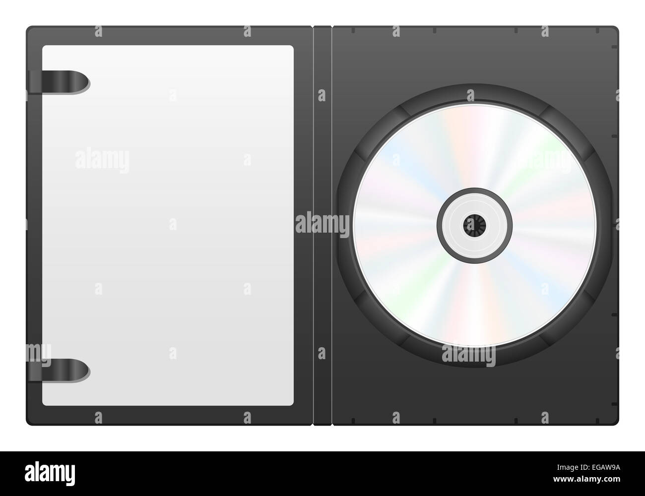 Compact disc case and CD on a white background Stock Photo - Alamy