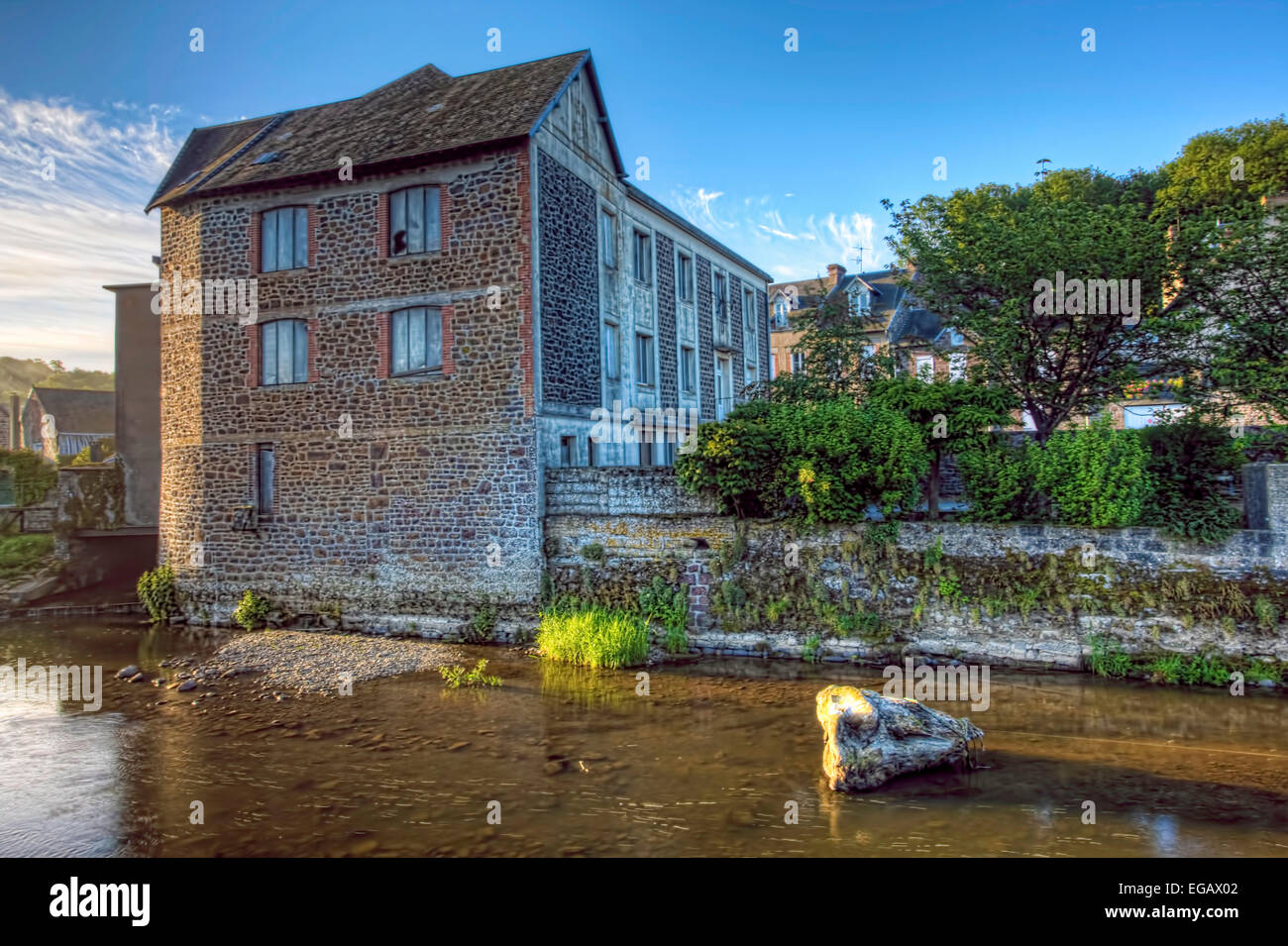 An old mill in Gavray, France Stock Photo - Alamy