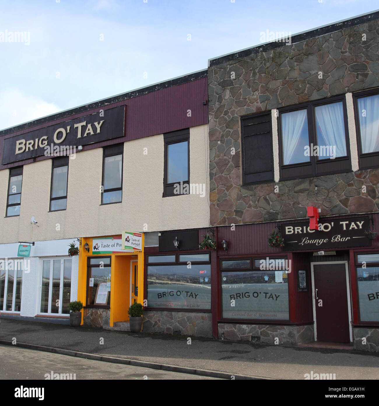 Exterior of Brig O'Tay bar and restaurant Newport-on-Tay Fife Scotland ...