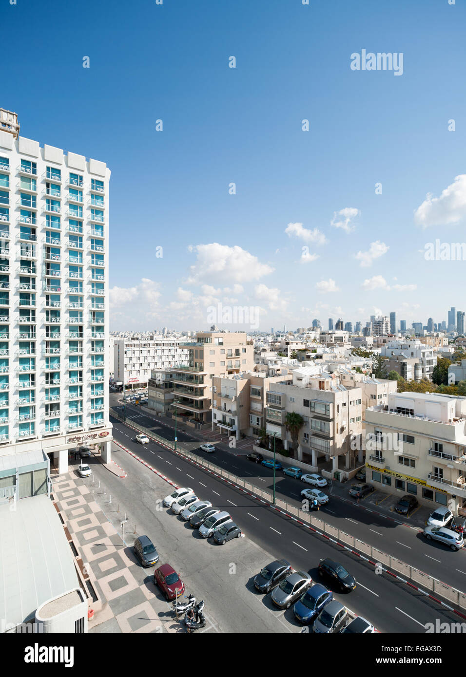 Israel, Tel Aviv, bird's eye view on Hayarkon street Stock Photo - Alamy