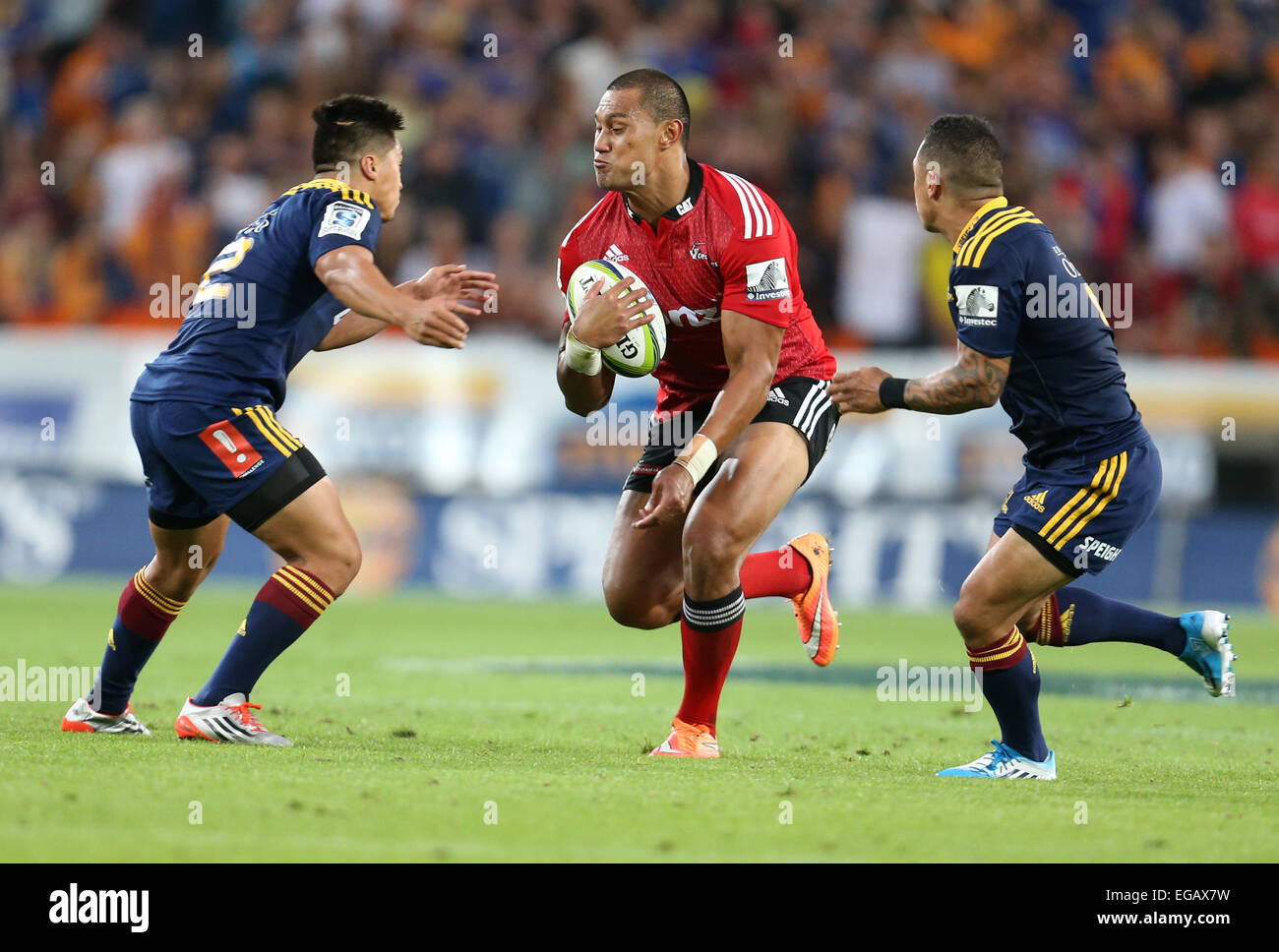 Dunedin, New Zealand. 21st Feb, 2015. Robbie Fruean of the Crusaders ...