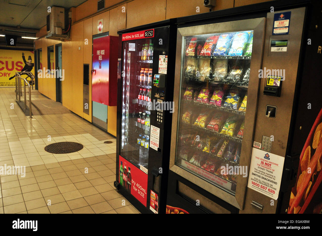 Vending machine in Subway Train at Sydney on January 24, 2015 in New ...