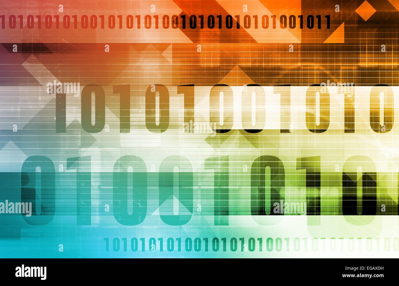 Technology Abstract with Binary Data Moving as Art Stock Photo - Alamy