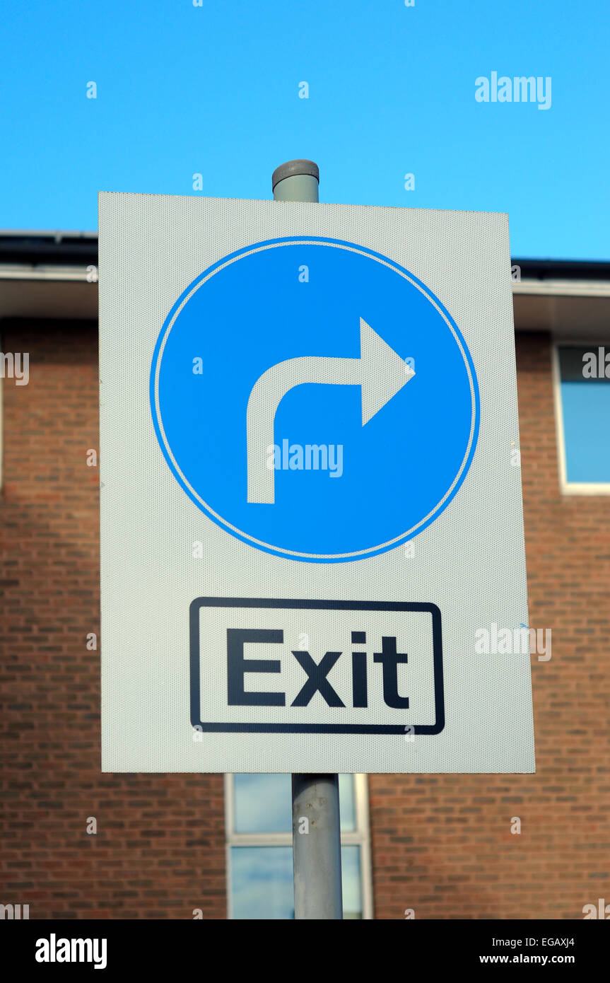 Road sign compulsory turn right hi-res stock photography and images - Alamy