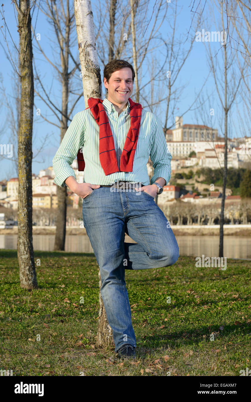Leaning at a tree hi-res stock photography and images - Alamy