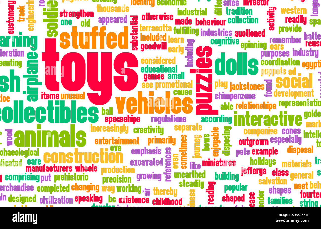 Toys Collection as a Concept Abstract Art Stock Photo - Alamy