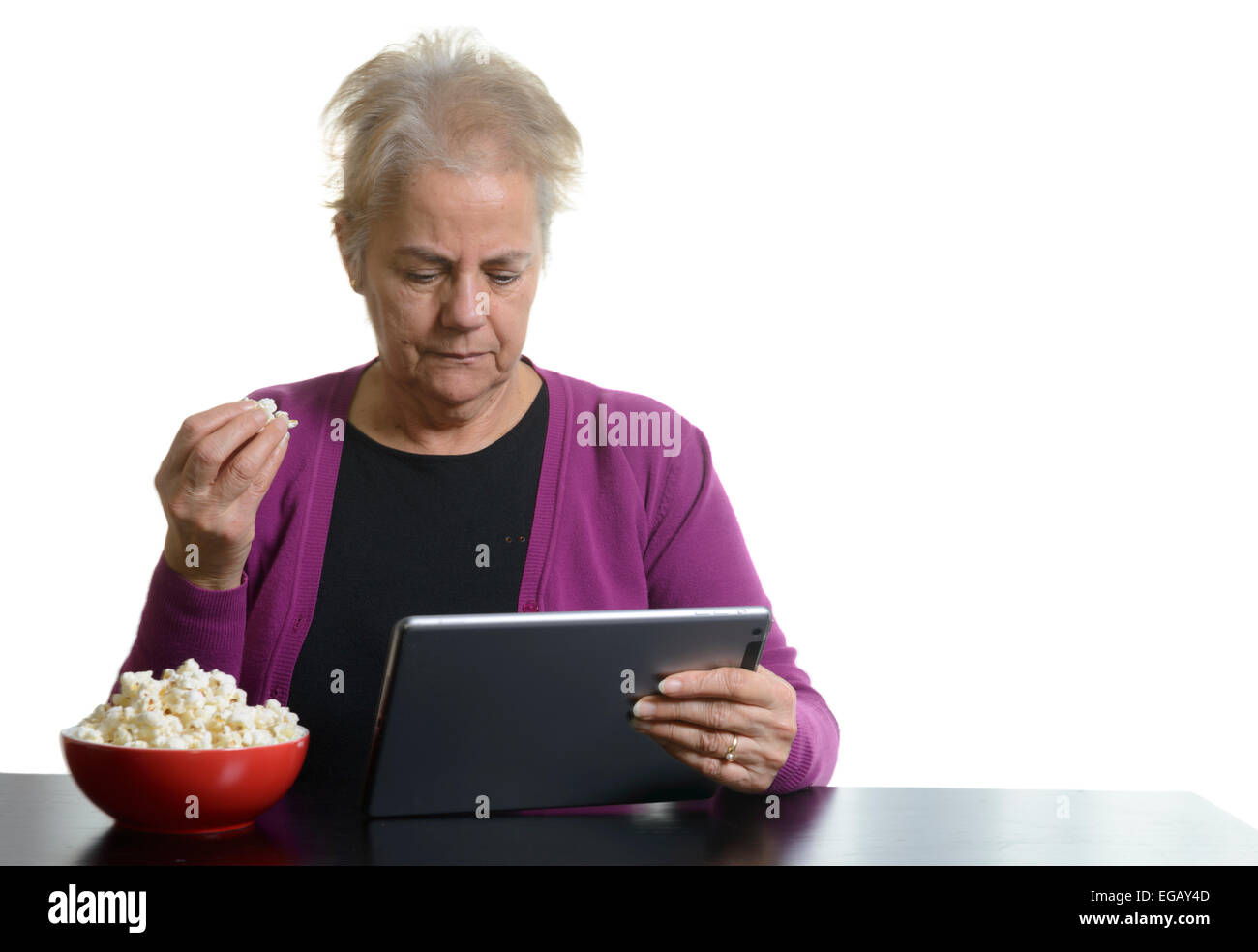 Elderly person watching tv uk hi-res stock photography and images - Alamy