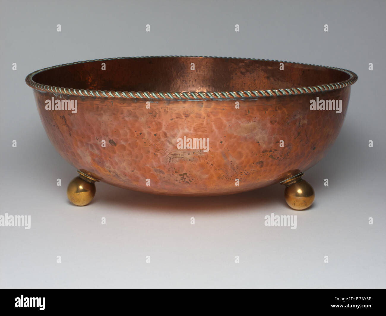 Antique Arts and Crafts Dryad Lester copper & brass bowl Stock Photo ...
