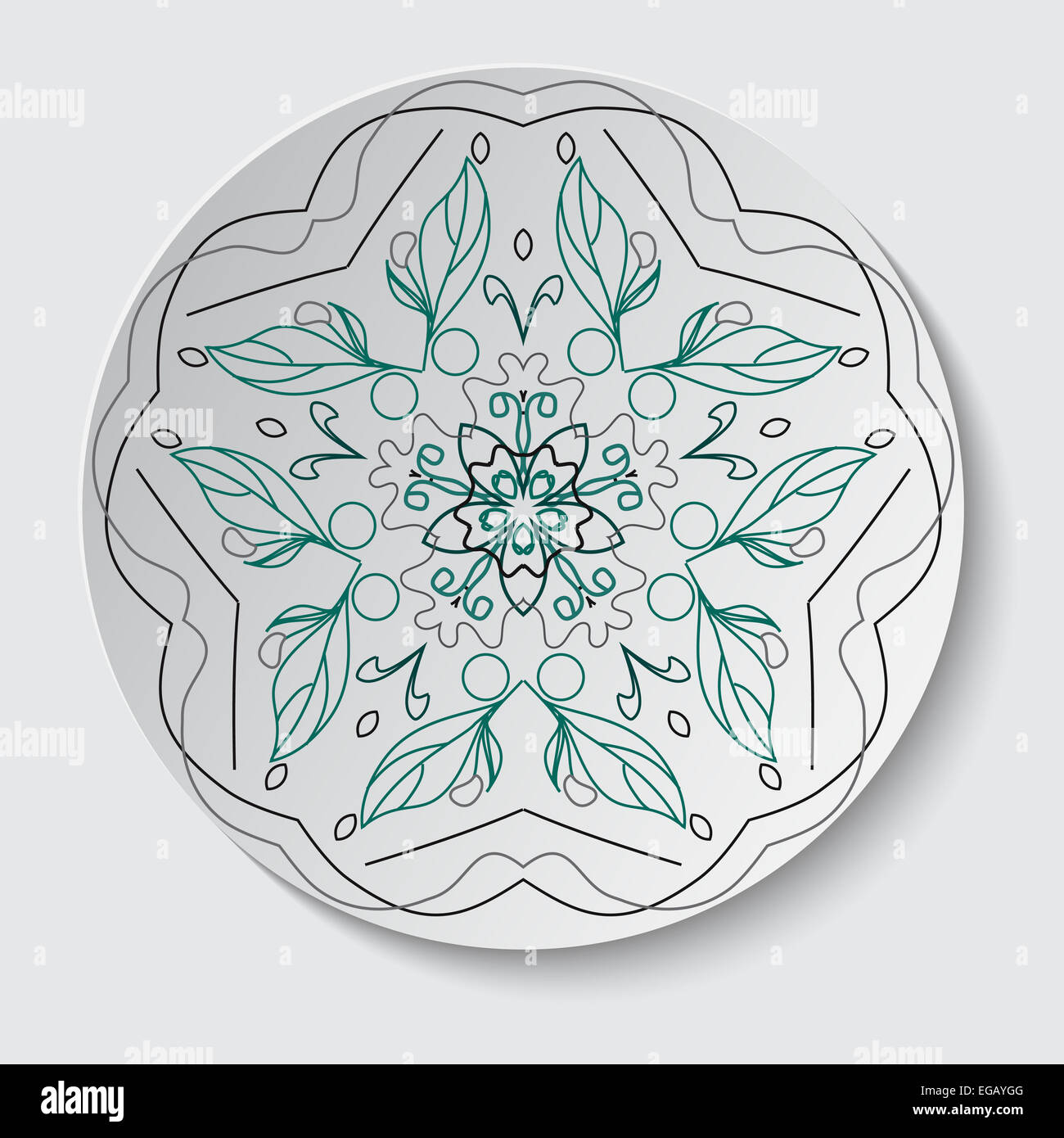 Template for design of ceramic tableware Stock Photo - Alamy