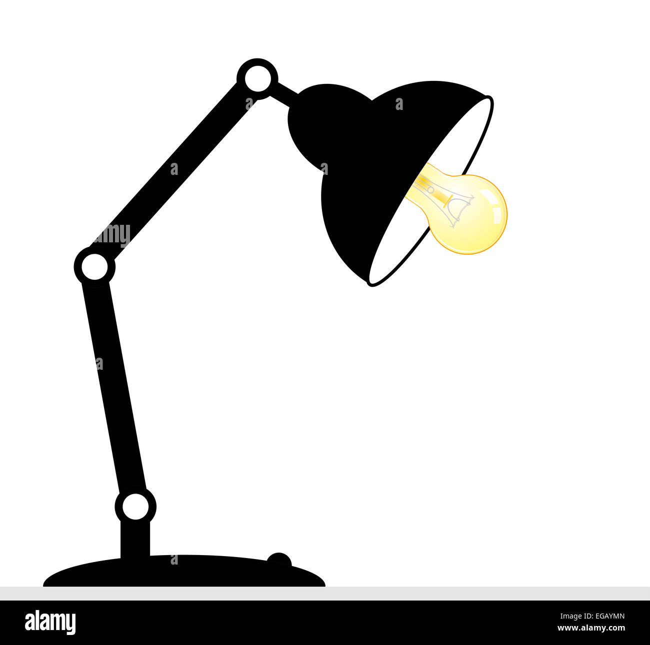Flat design Desk lamp Stock Photo - Alamy