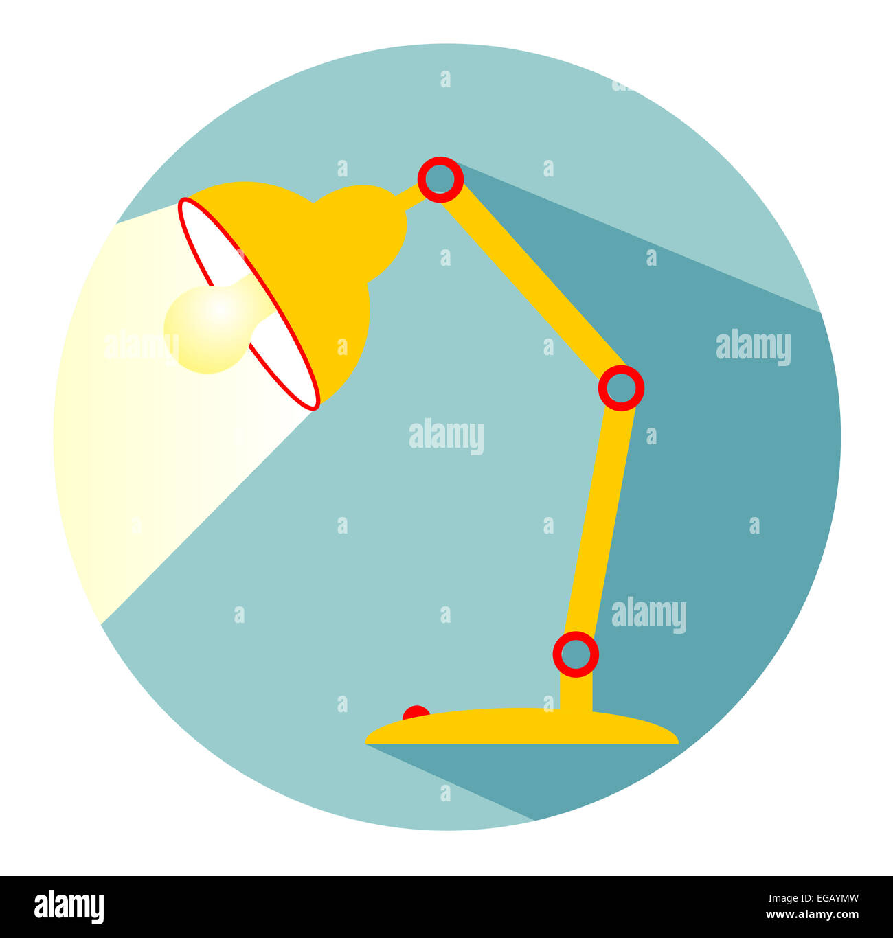 Flat design Desk lamp Stock Photo - Alamy