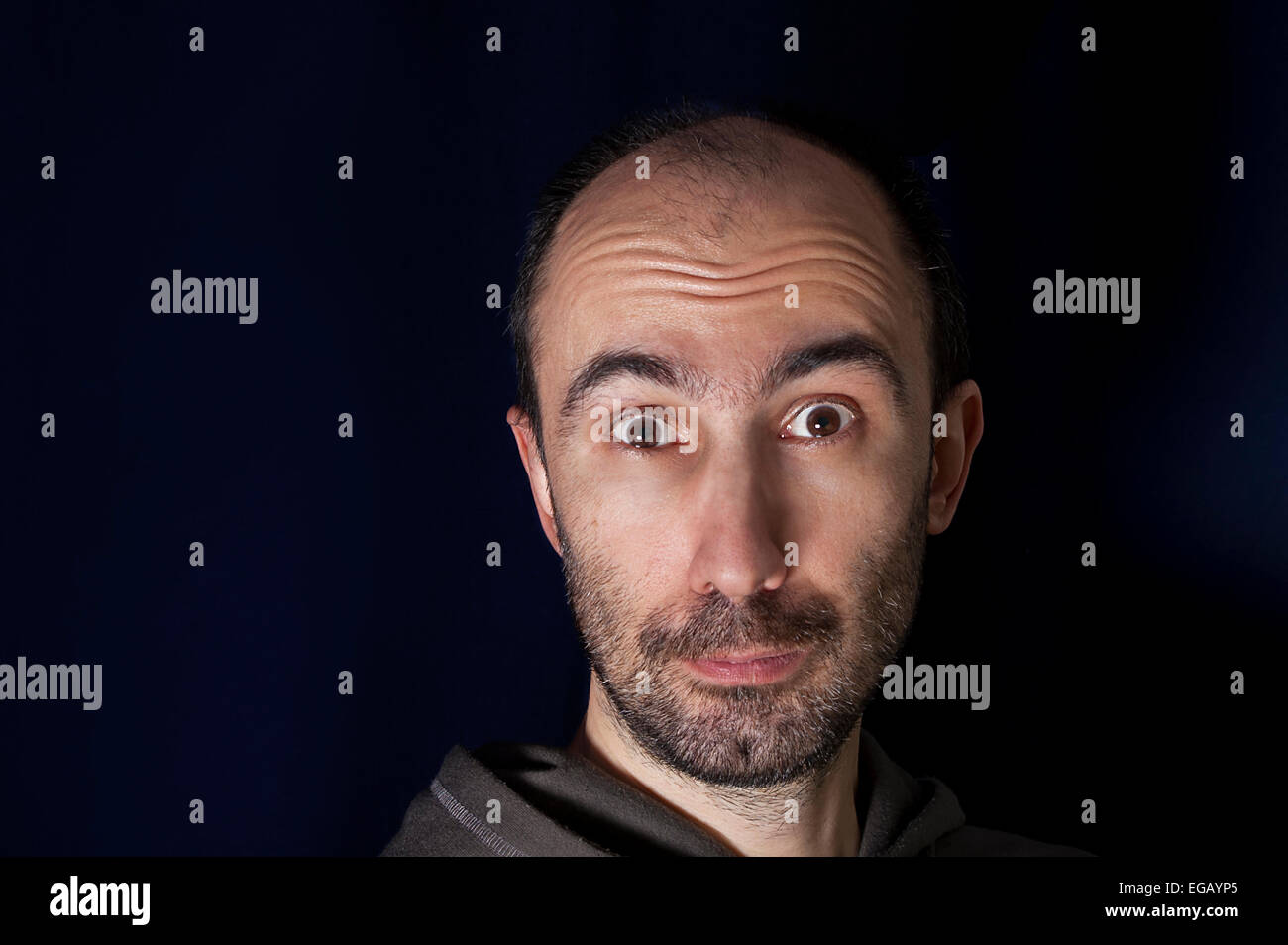 Bald man face shocked hi-res stock photography and images - Alamy