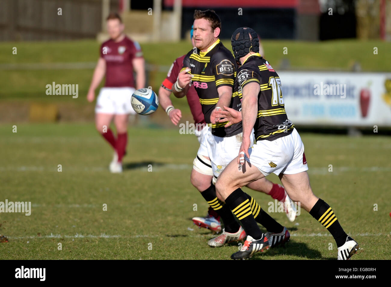 Gala RFC, Netherdale, Galashiels, UK. 21st February, 2015. BT ...