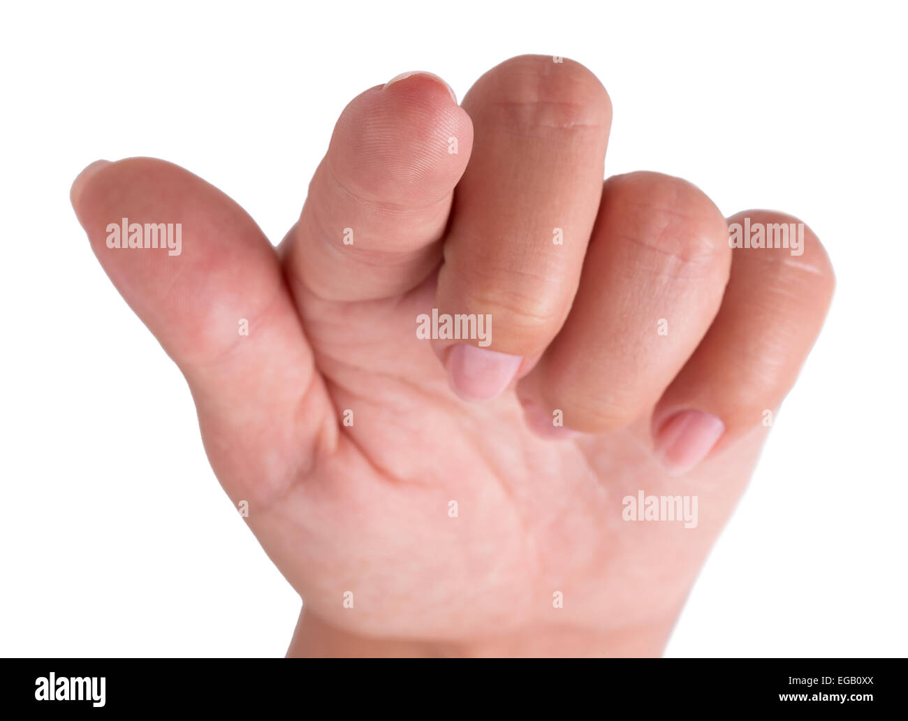 hand finger touch isolated on white background Stock Photo - Alamy