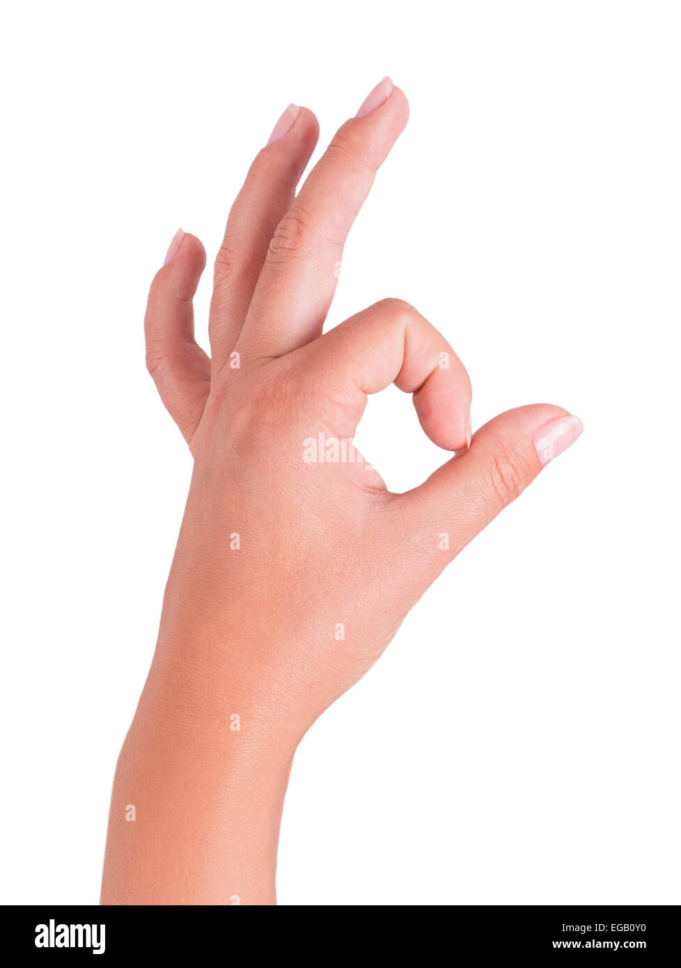 hand ok isolated on white background Stock Photo - Alamy
