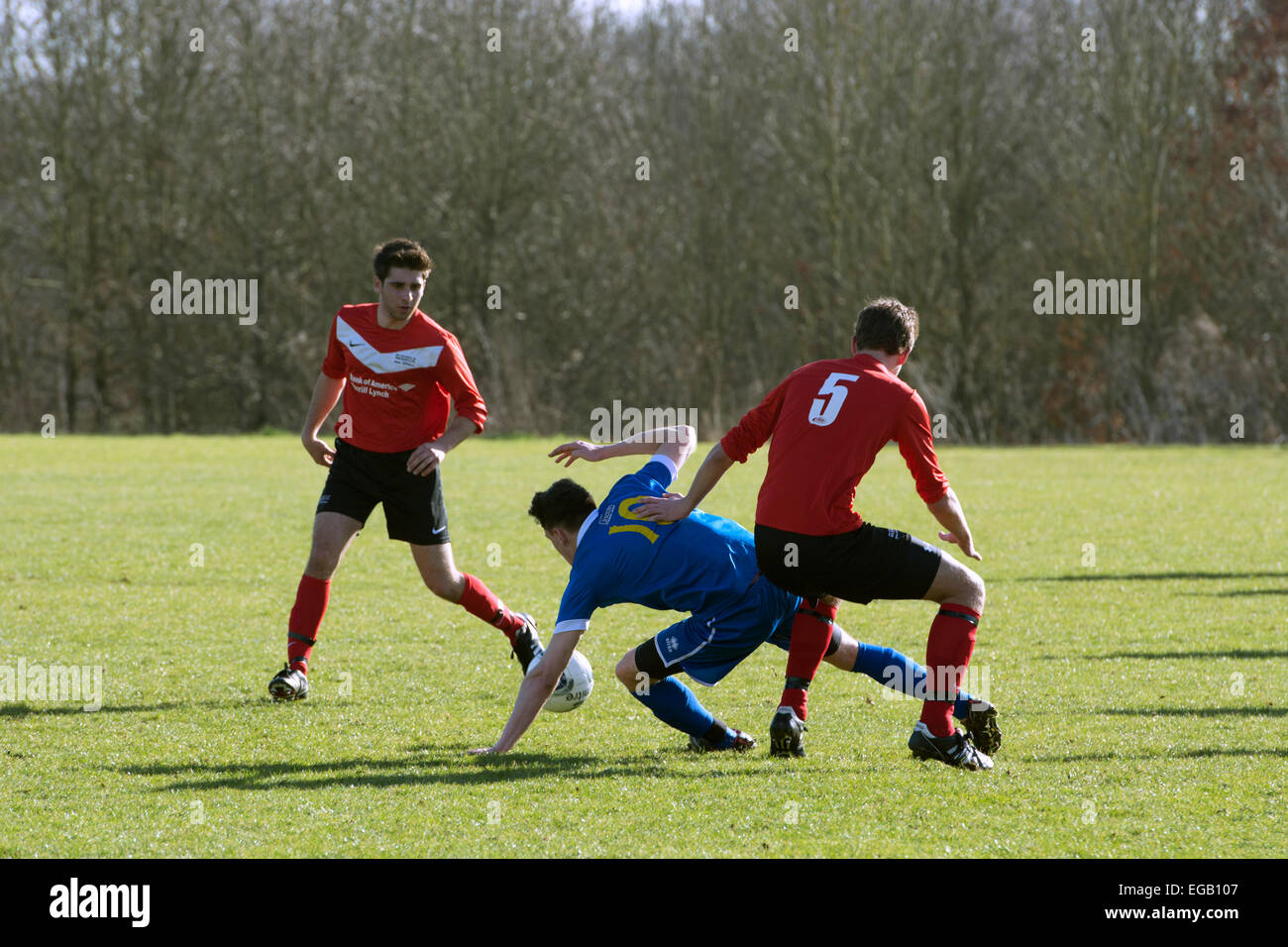 University sport - men`s football Stock Photo - Alamy