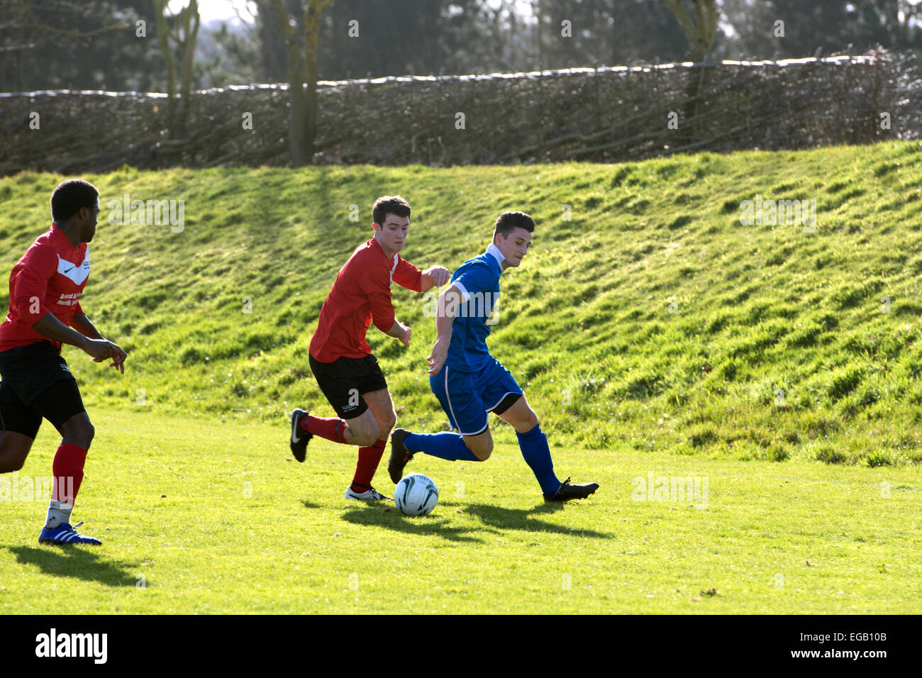 University sport - men`s football Stock Photo - Alamy