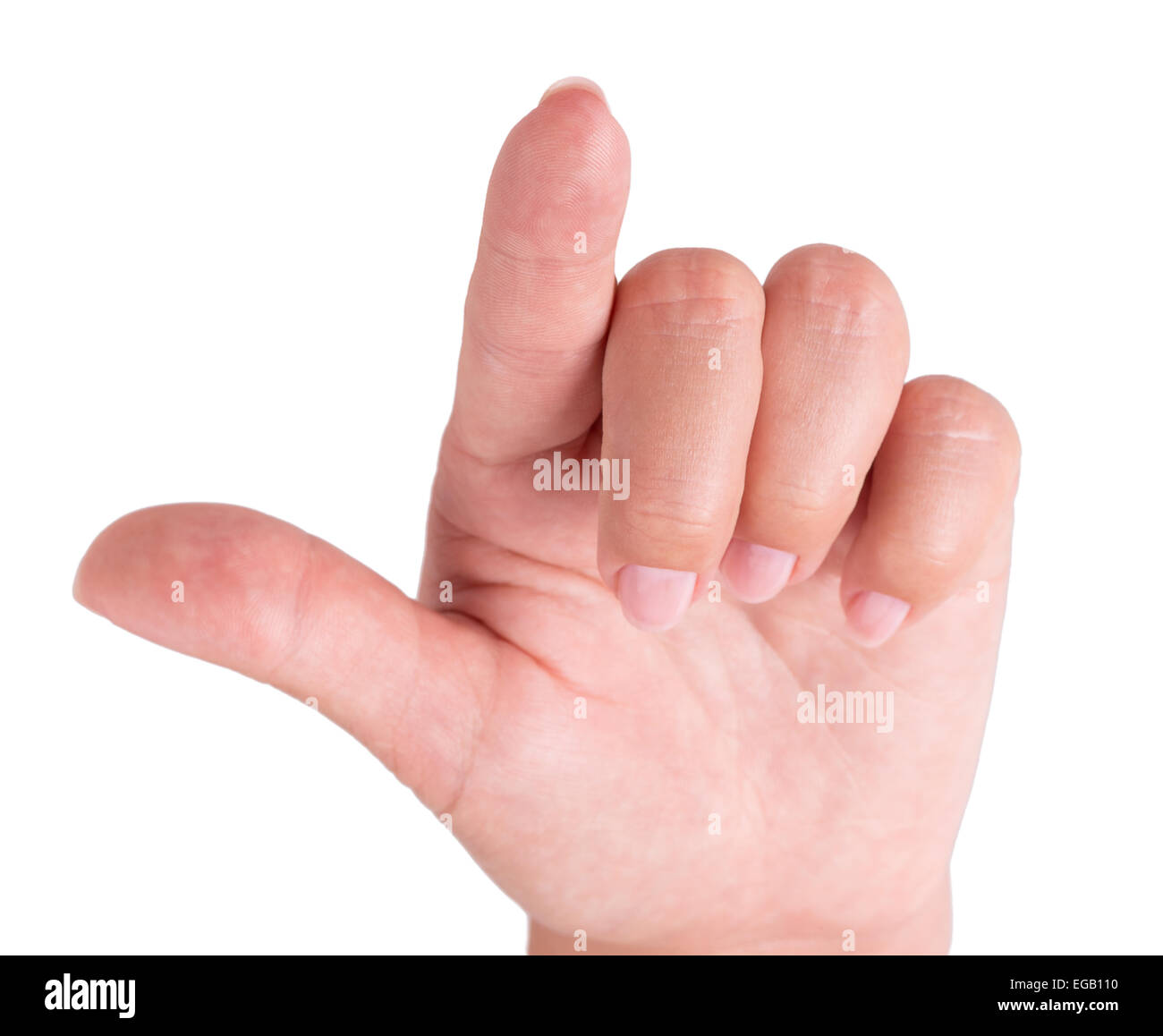 hand finger touch isolated on white background Stock Photo - Alamy