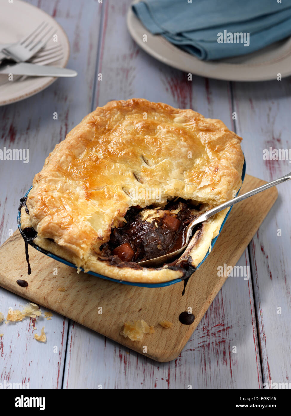 Rough puff pastry ox cheek beef pie hi-res stock photography and images ...
