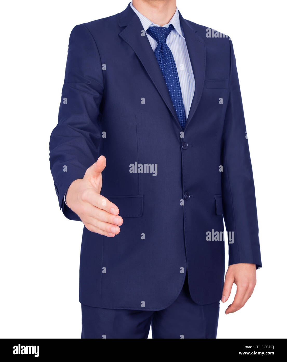 handshake man suit isolated on white background Stock Photo - Alamy