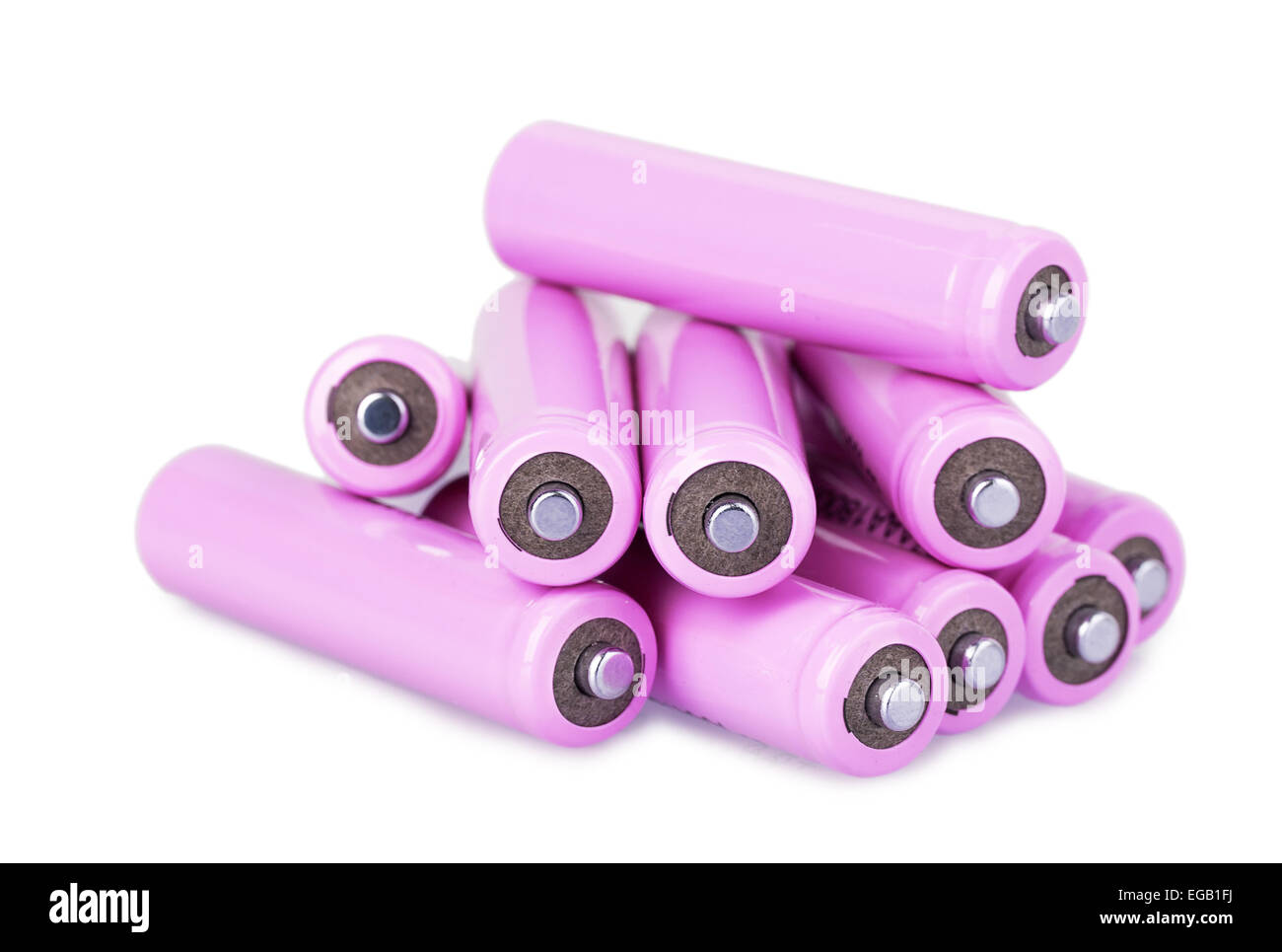 batteries battery isolated white alkaline aa Stock Photo - Alamy