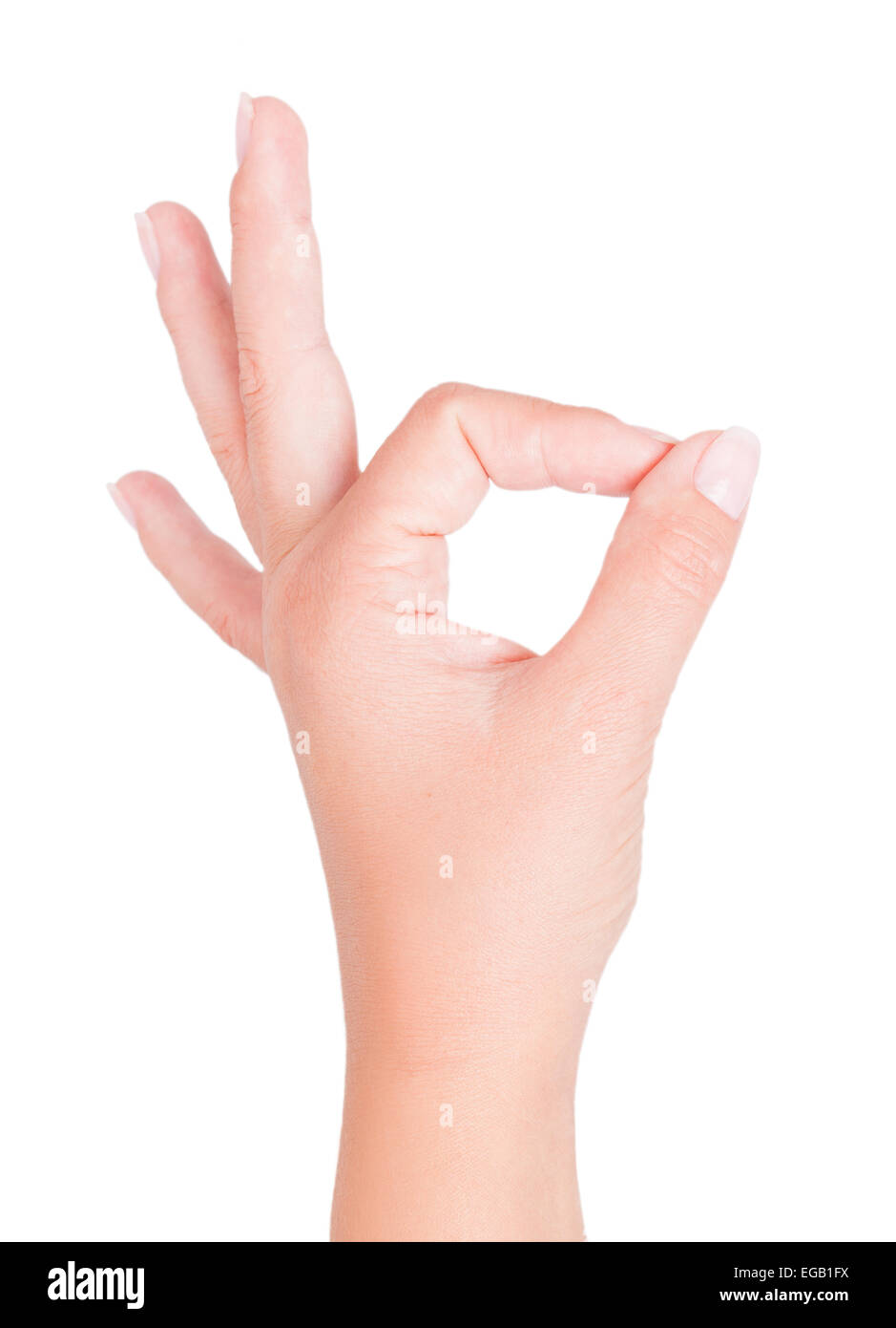 hand ok isolated on white background Stock Photo - Alamy
