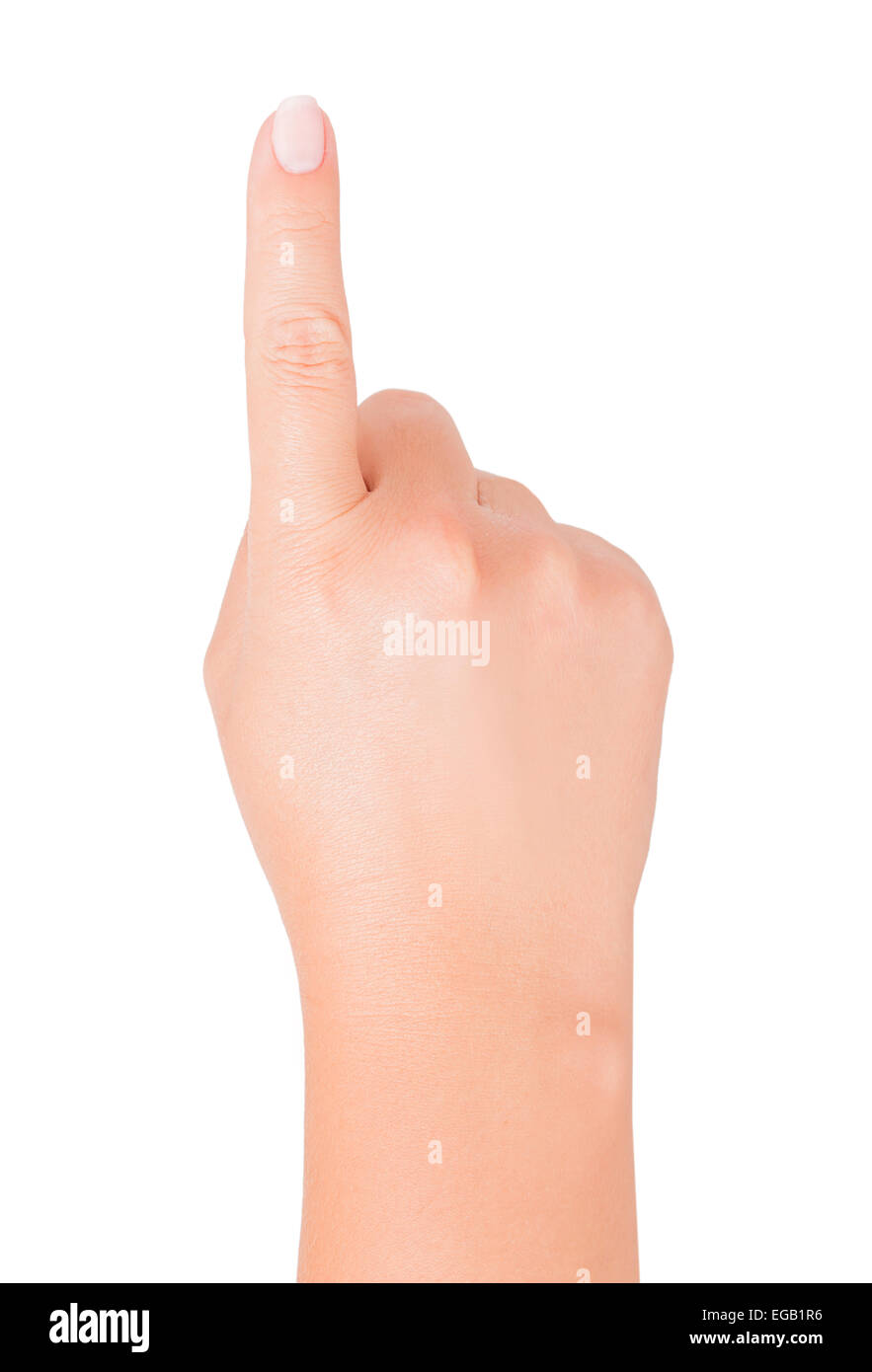 finger press isolated on white background Stock Photo - Alamy