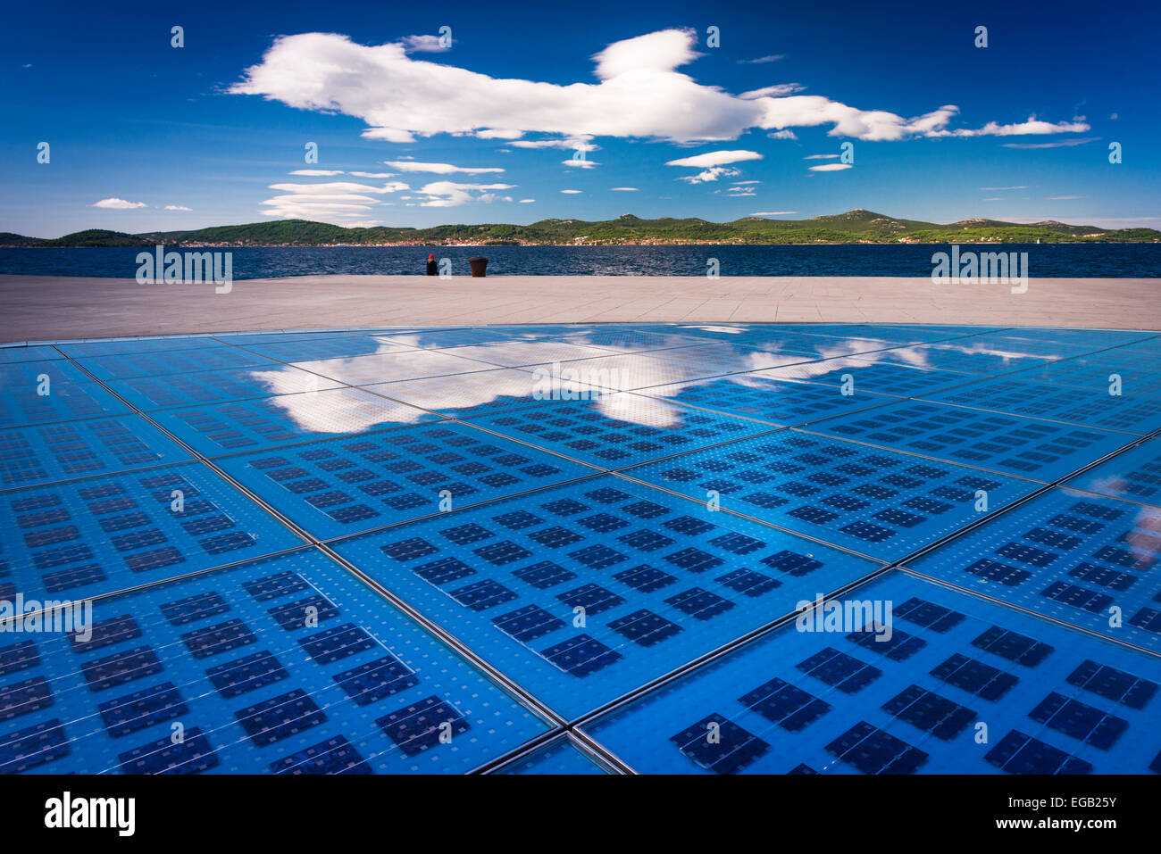 Greetings to the Sun solar panel, Zadar, Dalmatian Coast, Croatia Stock ...