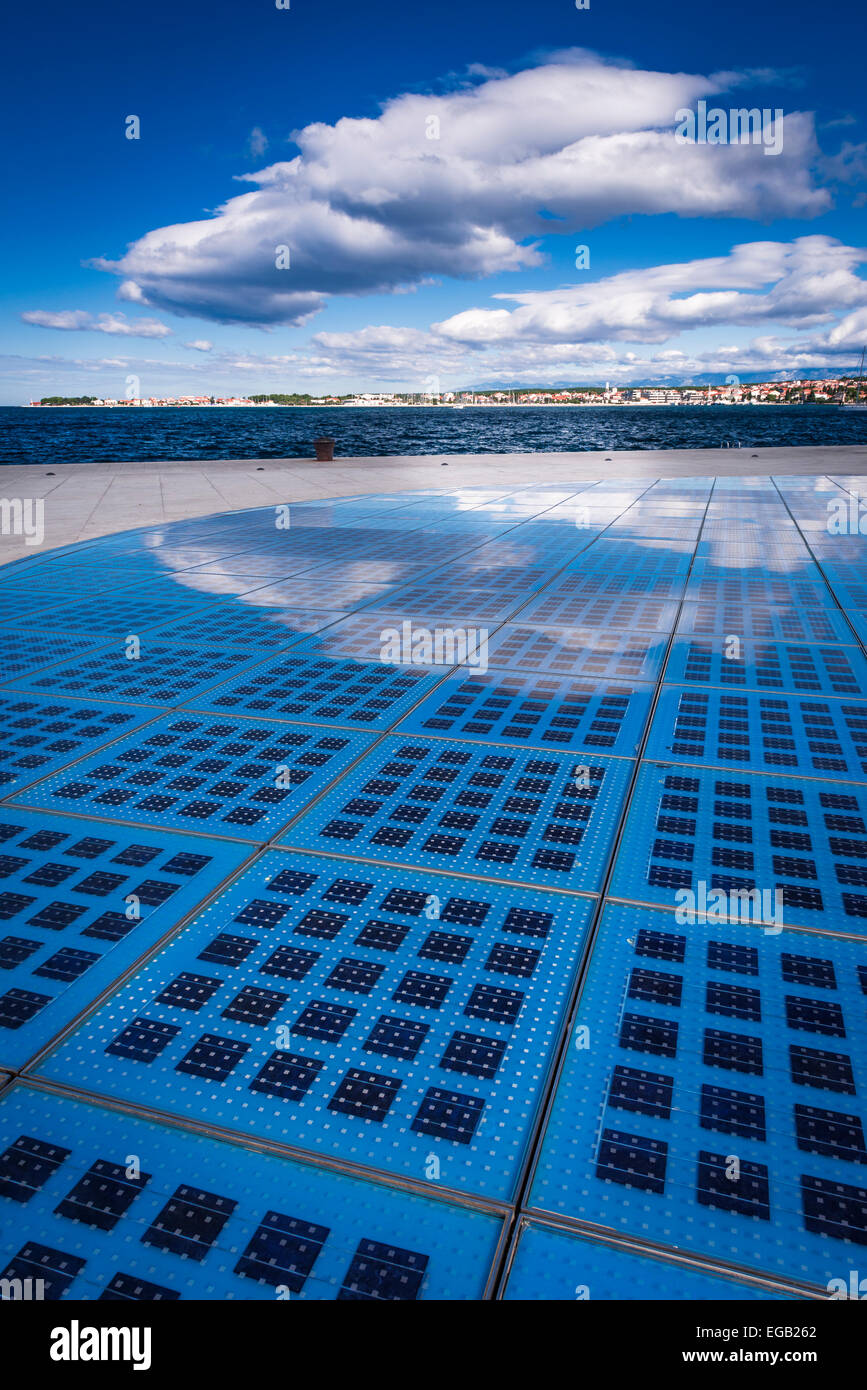 Greetings to the Sun solar panel, Zadar, Dalmatian Coast, Croatia Stock ...