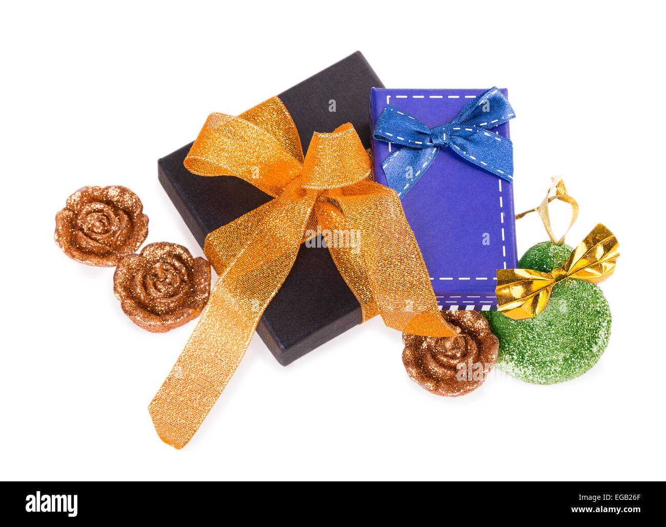 box ribbon bow isolated on white background Stock Photo - Alamy