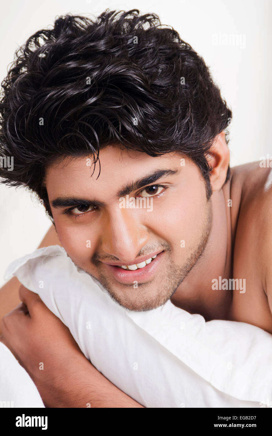 1 indian Man Relax Bedroom Stock Photo - Alamy