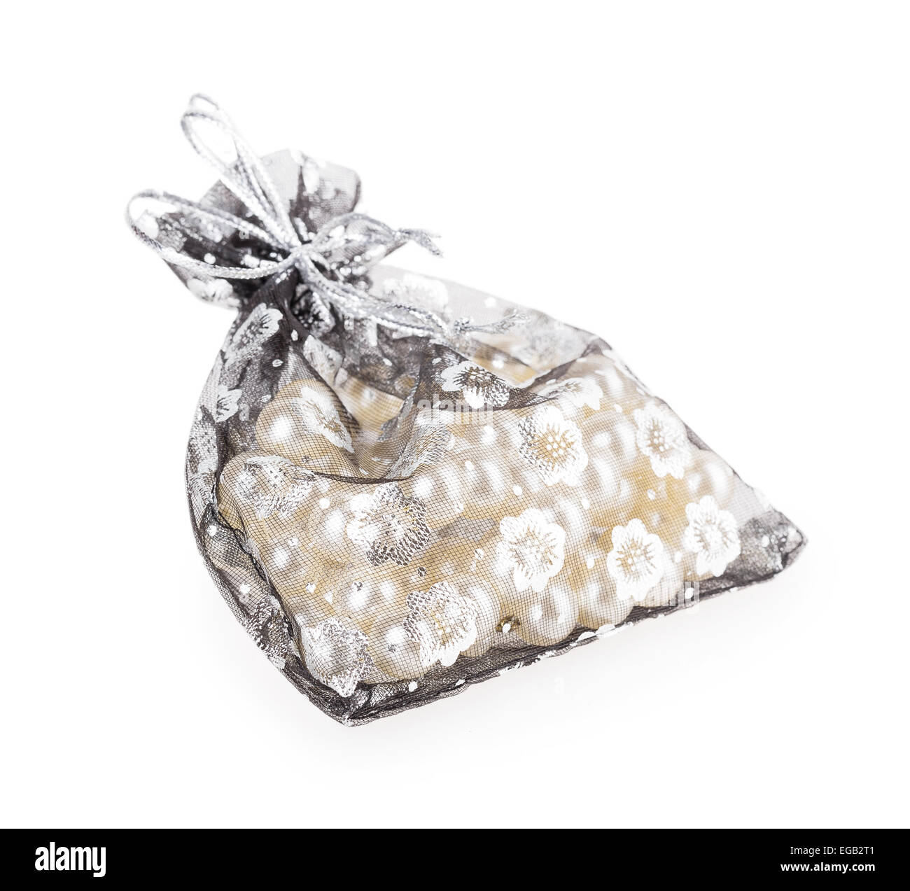 New Year's gift bag isolated on white background Stock Photo - Alamy