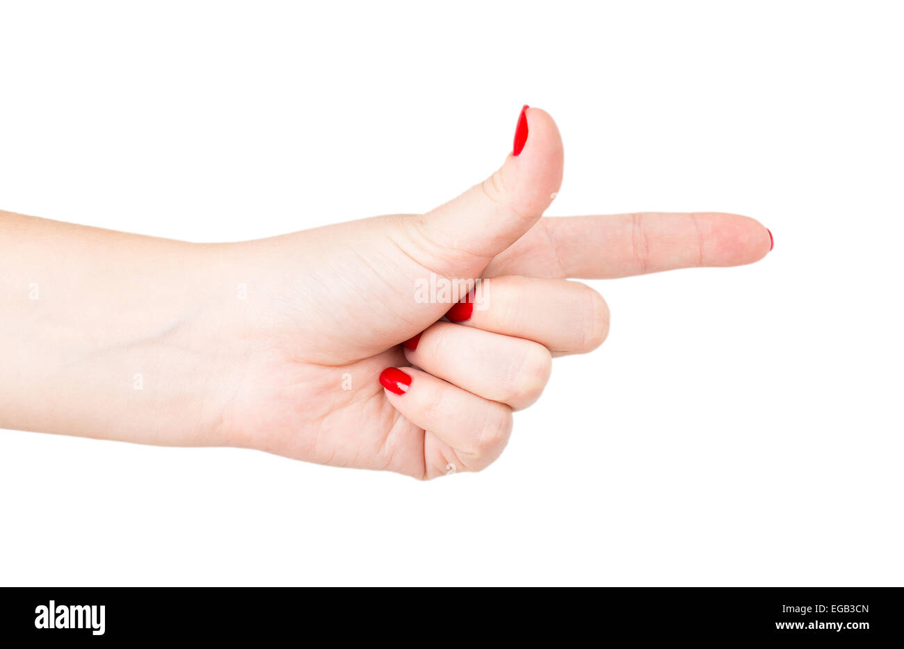 hand finger touch isolated on white background Stock Photo - Alamy