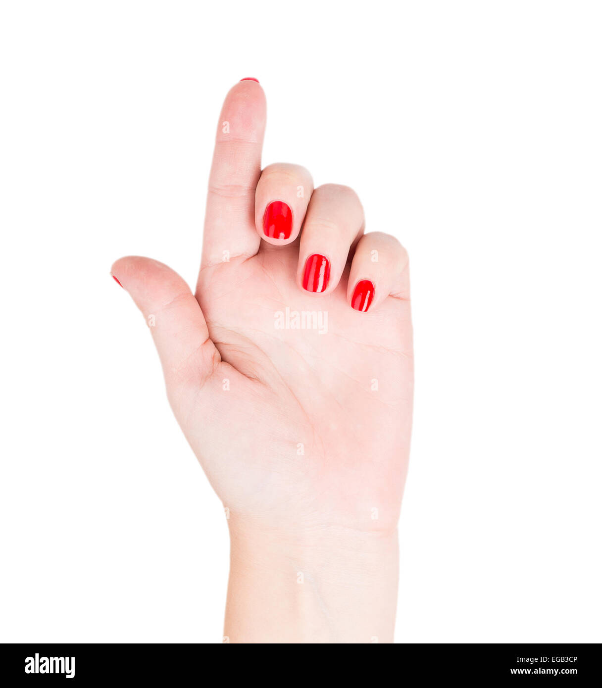 hand finger touch isolated on white background Stock Photo - Alamy