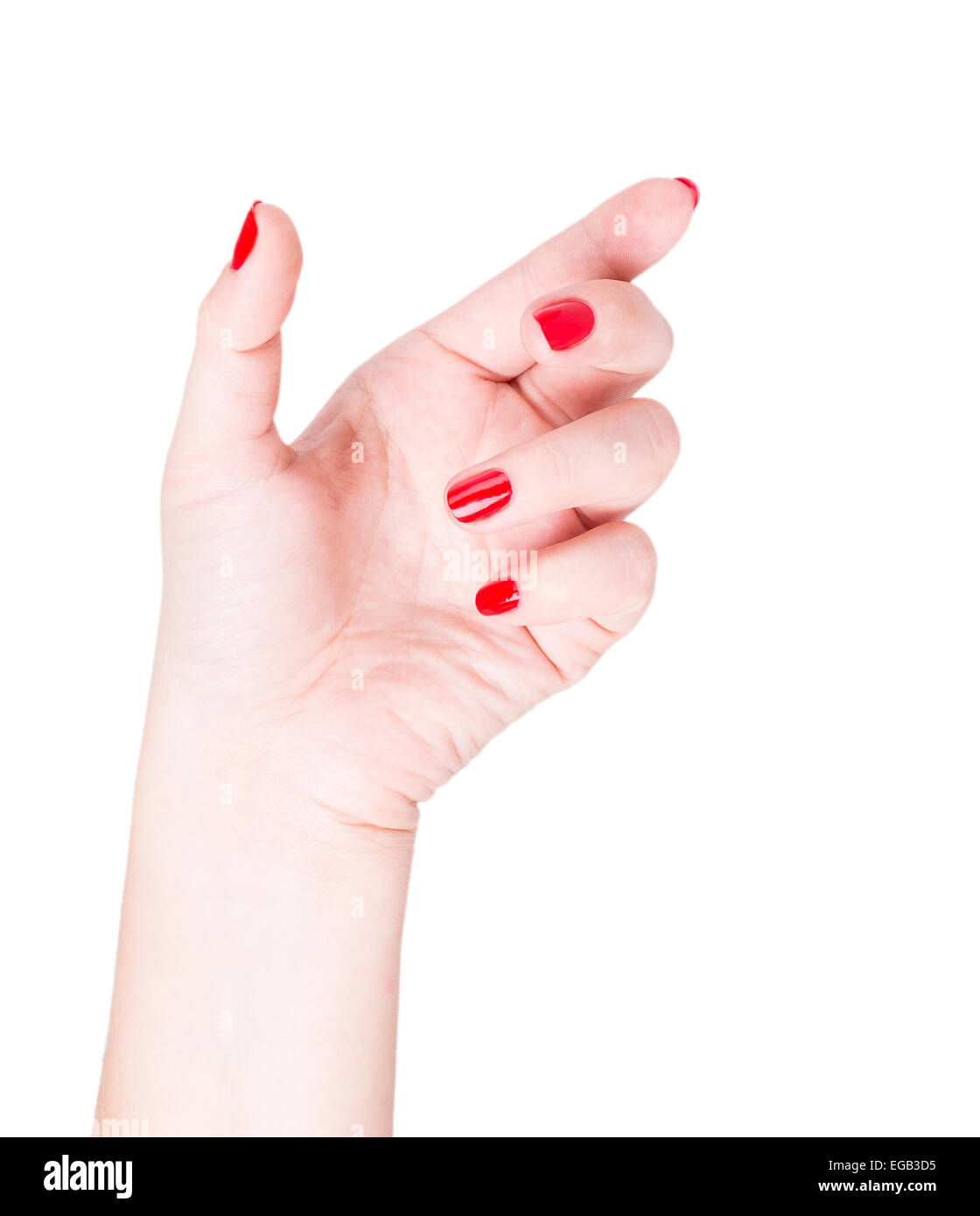 hand finger touch isolated on white background Stock Photo - Alamy