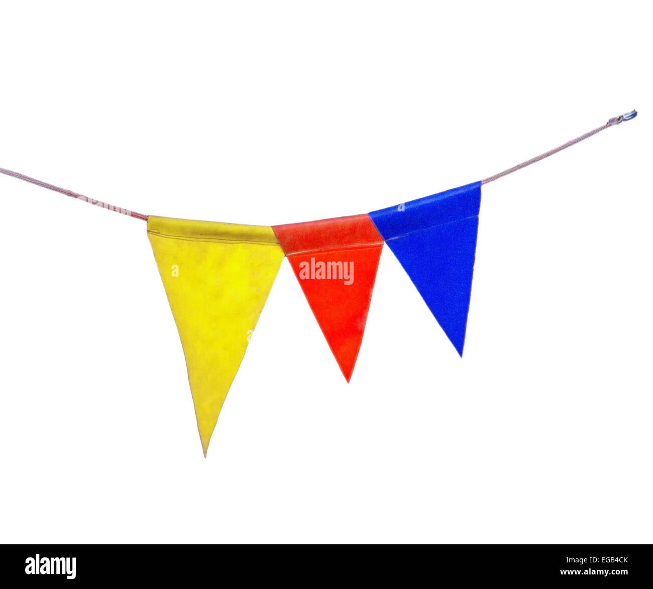 triangular flags isolated on white background Stock Photo - Alamy