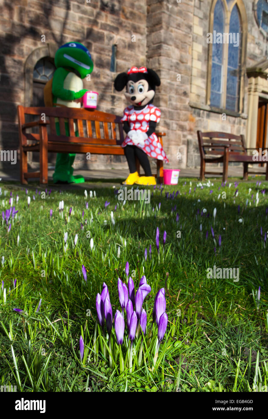 Minnie mouse in church gardens Stock Photo - Alamy