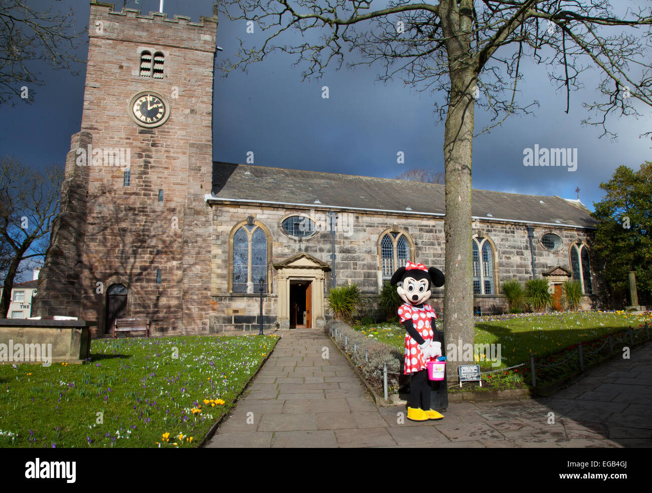 Minnie mouse in church gardens Stock Photo - Alamy